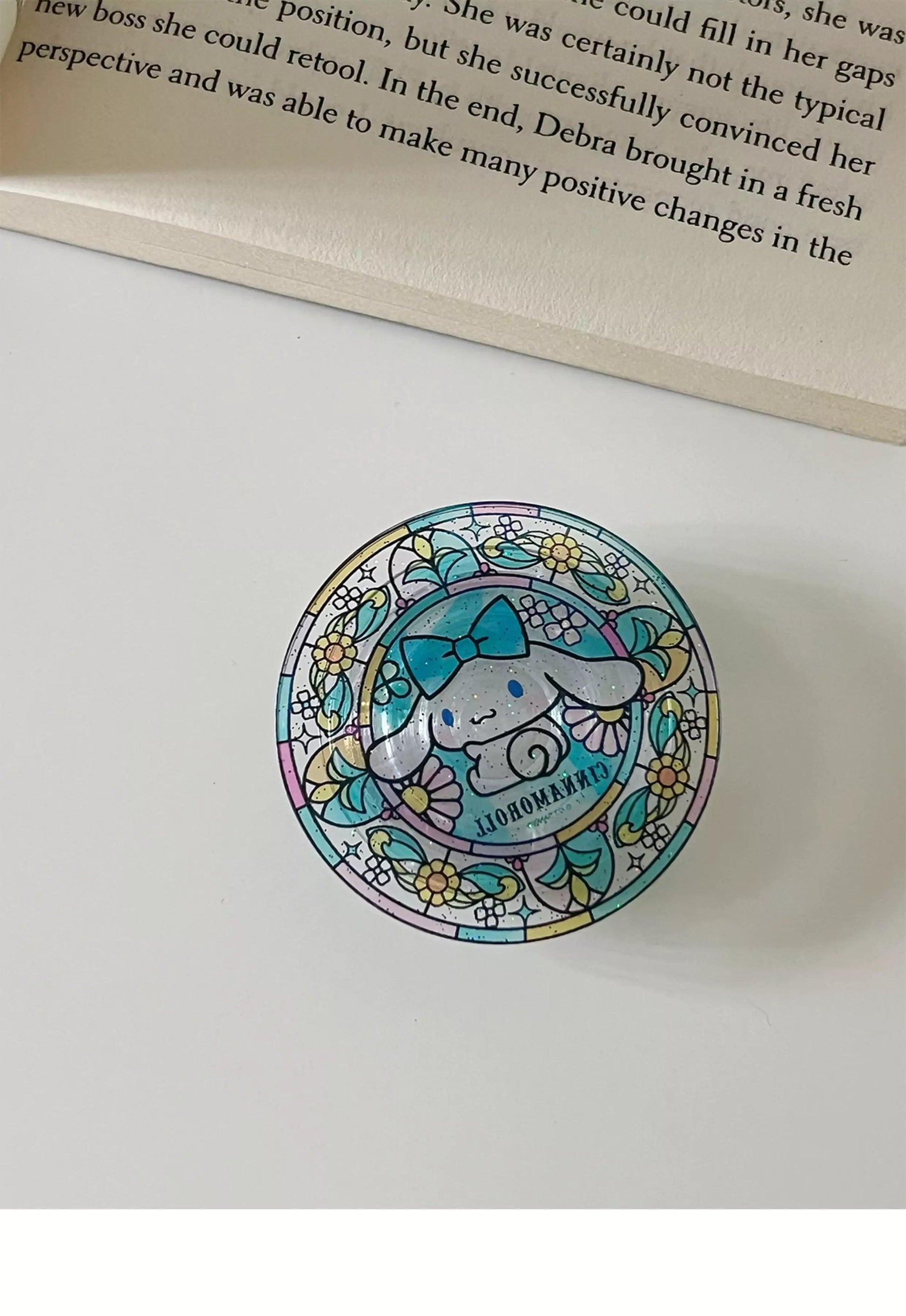 Sanrio Characters Stained Glass Pattern Glitter Magsafe PopSocket – In ...