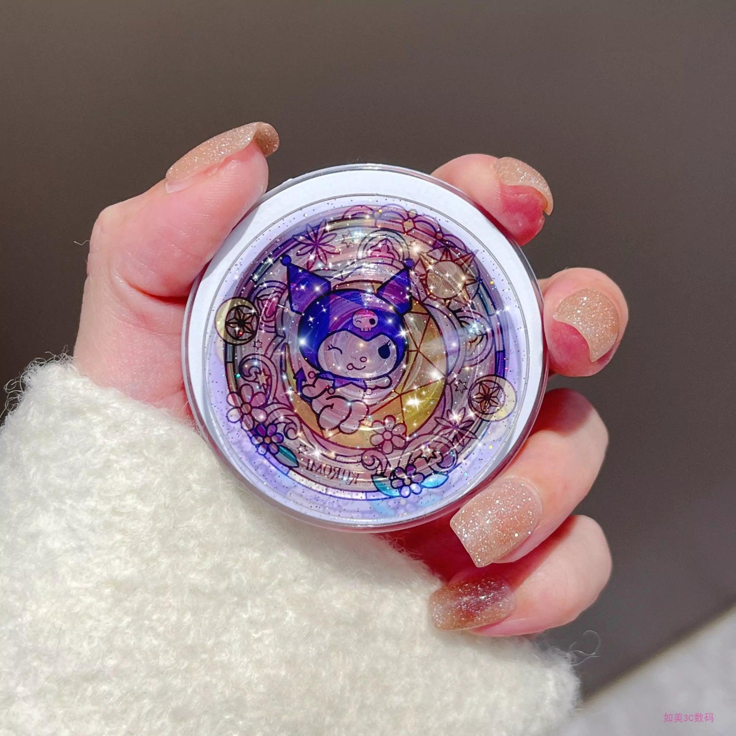 Sanrio Characters Stained Glass Pattern Glitter Magsafe PopSocket – In ...