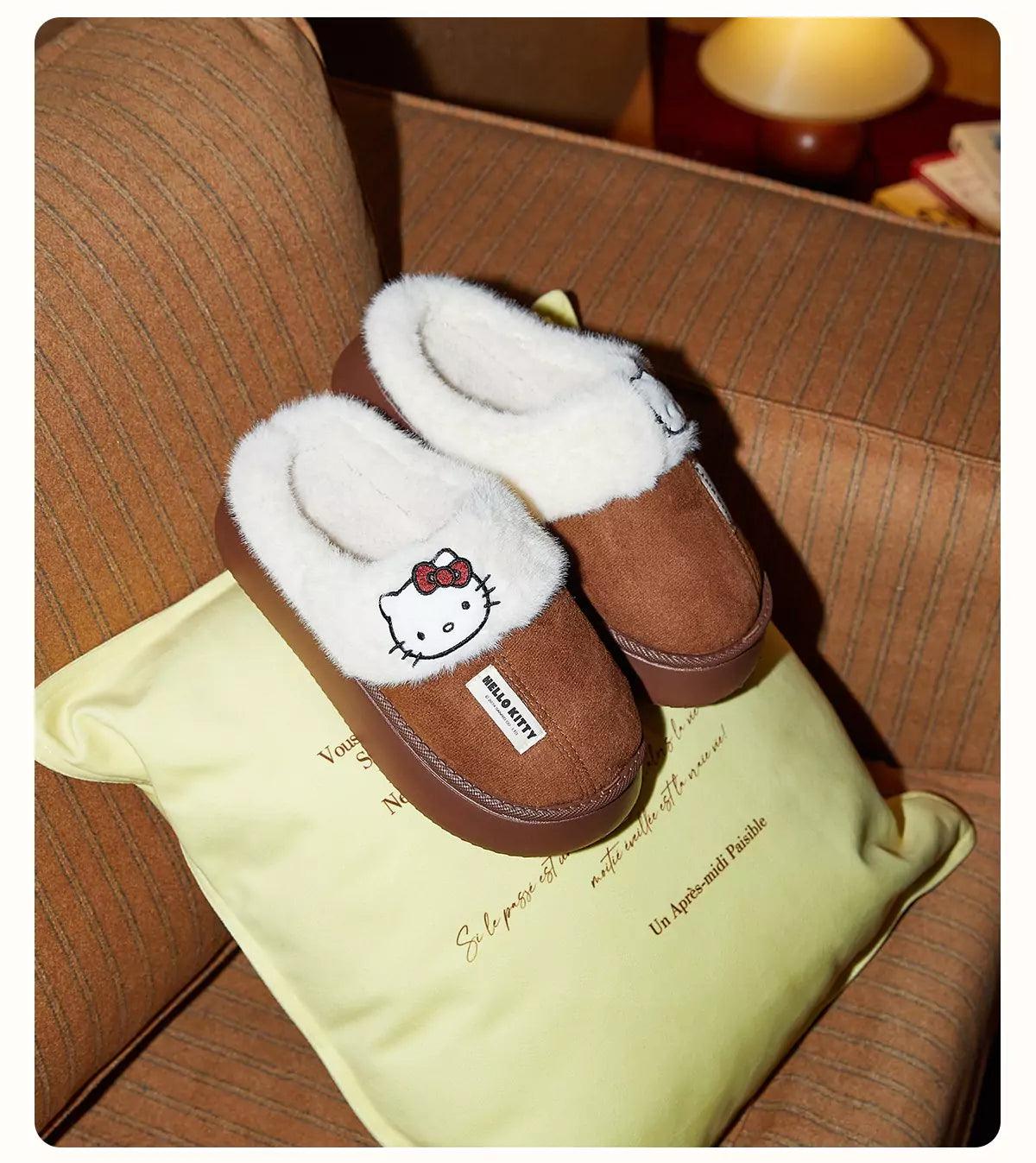 Hello Kitty Fuzzy Slippers – In Kawaii Shop