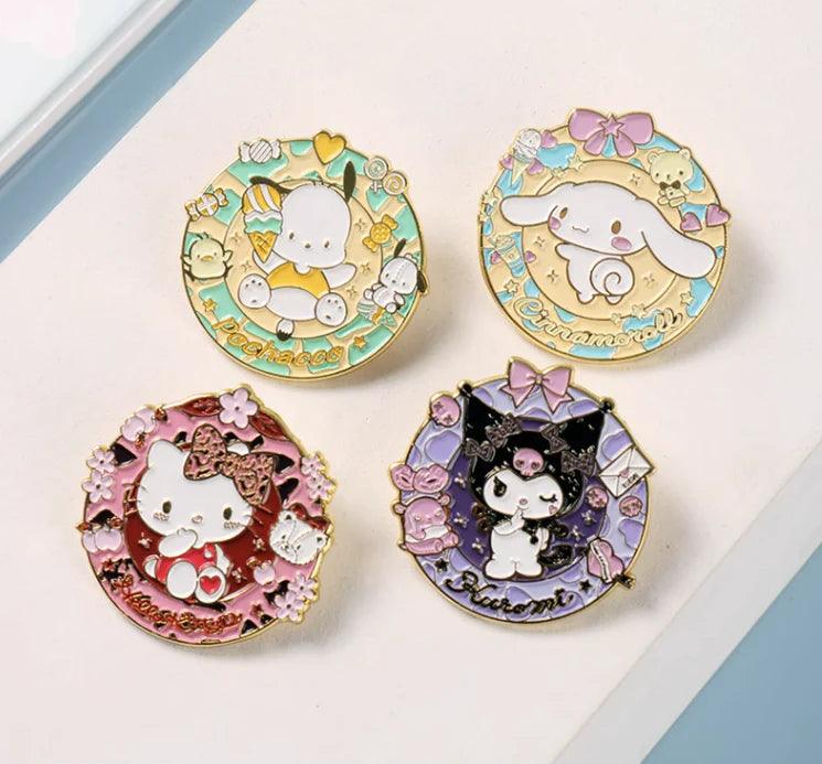 Sanrio Garland Medal Pins – In Kawaii Shop