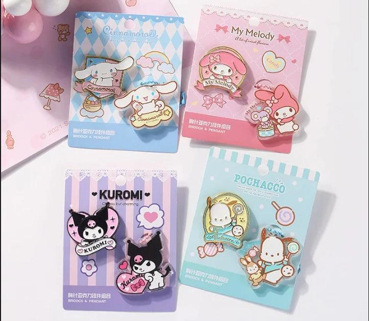 Sanrio Medal Pin and Charm Set – In Kawaii Shop