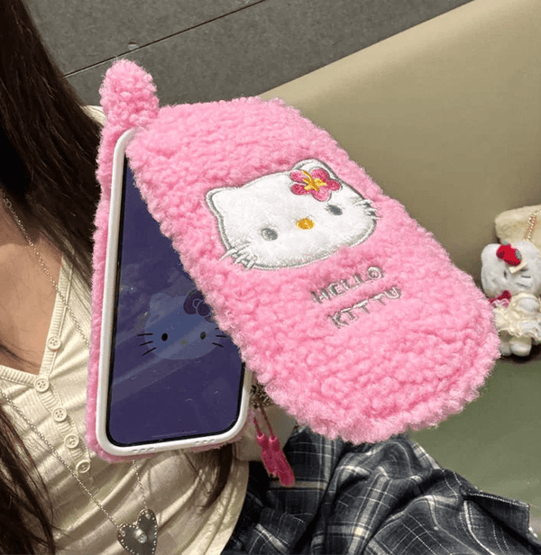 HelloKitty Dreamy Pink Fuzzy Phone Case – In Kawaii Shop