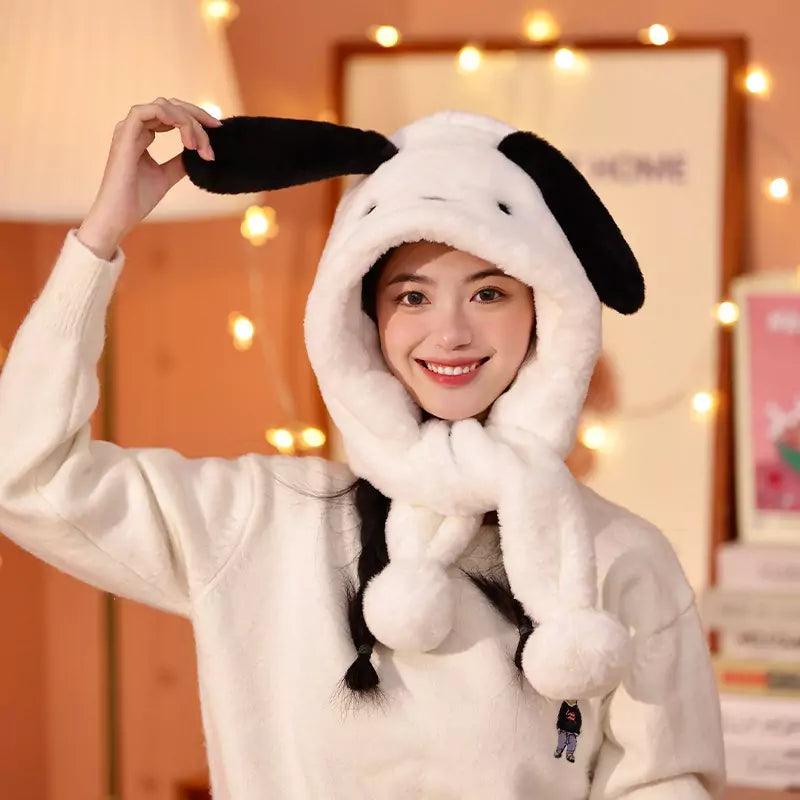 Sanrio Fluffy Winter Hat and Scarf 2 in 1 – In Kawaii Shop