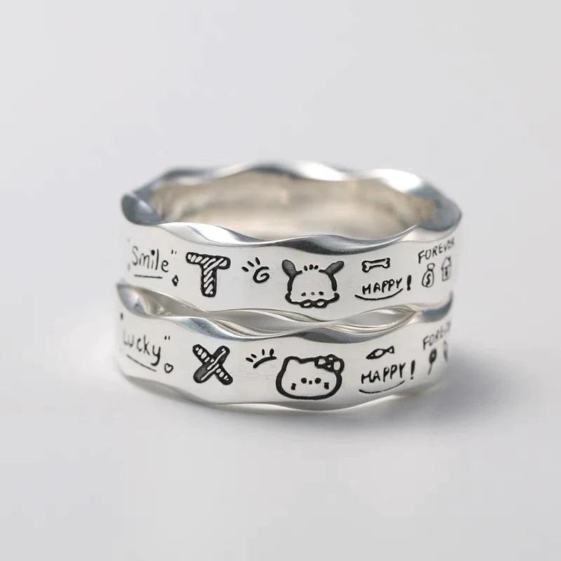 Sanrio Sterling Silver Graffiti Ring – In Kawaii Shop