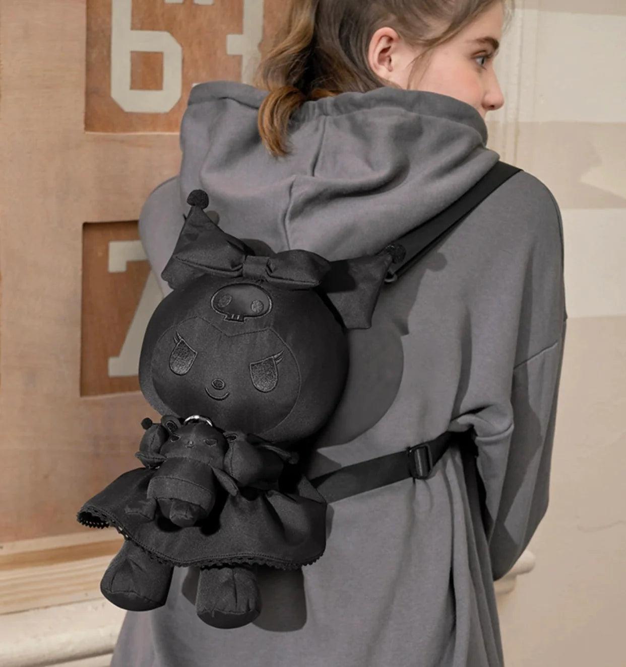 Kuromi Dark Angel Backpack – Gothic Elegance Redefined – In Kawaii Shop