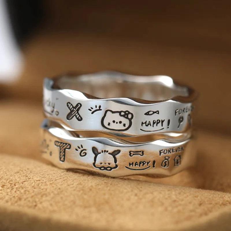 Sanrio Sterling Silver Graffiti Ring – In Kawaii Shop
