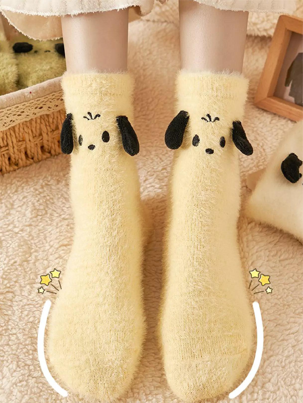 Pochacco Fleece Socks (5 PCs Pack) – In Kawaii Shop
