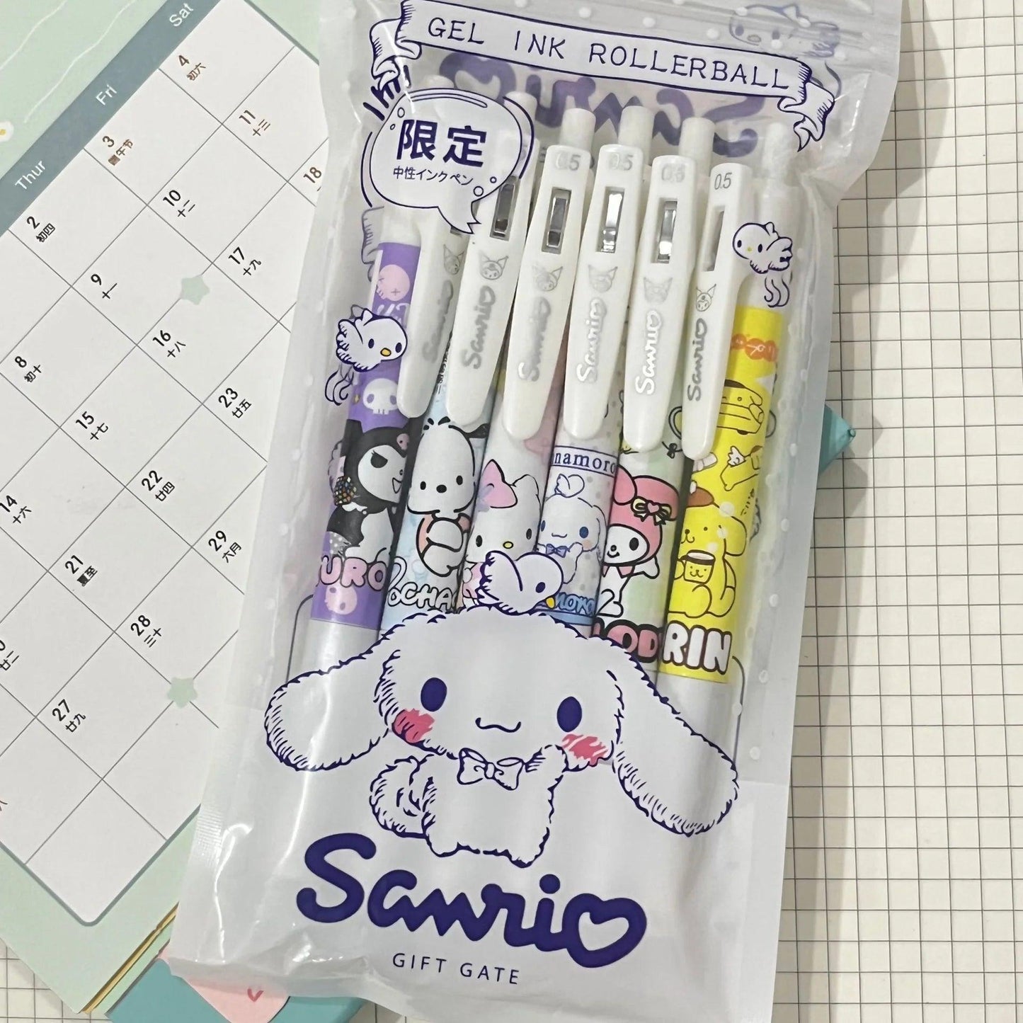 Sanrio Family Pen Pack (6 PCs) – In Kawaii Shop