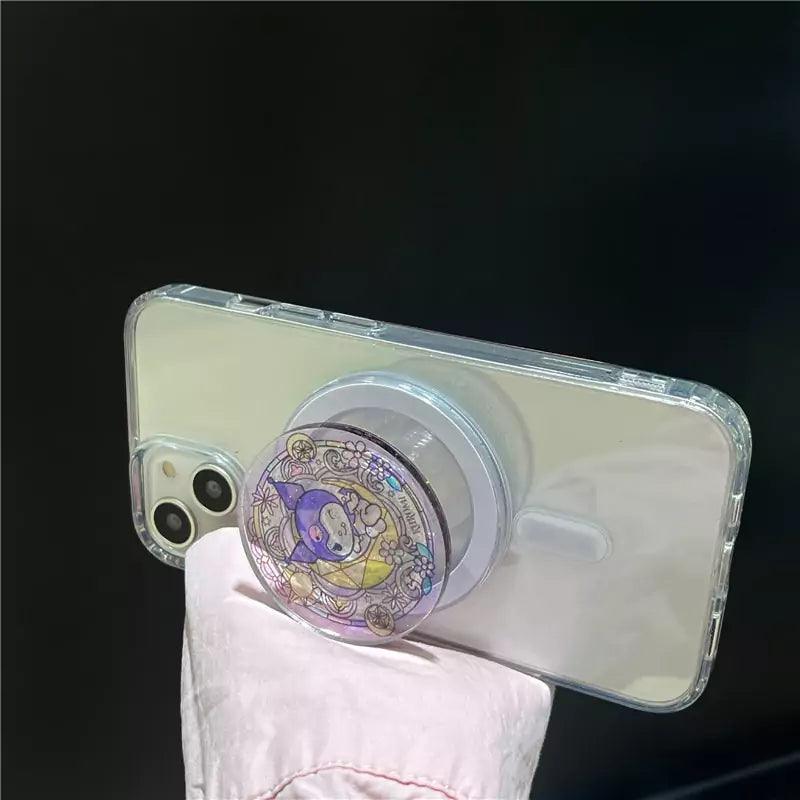 Sanrio Characters Stained Glass Pattern Glitter Magsafe PopSocket – In ...