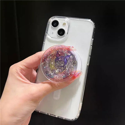 Sanrio Characters Stained Glass Pattern Glitter Magsafe PopSocket – In ...