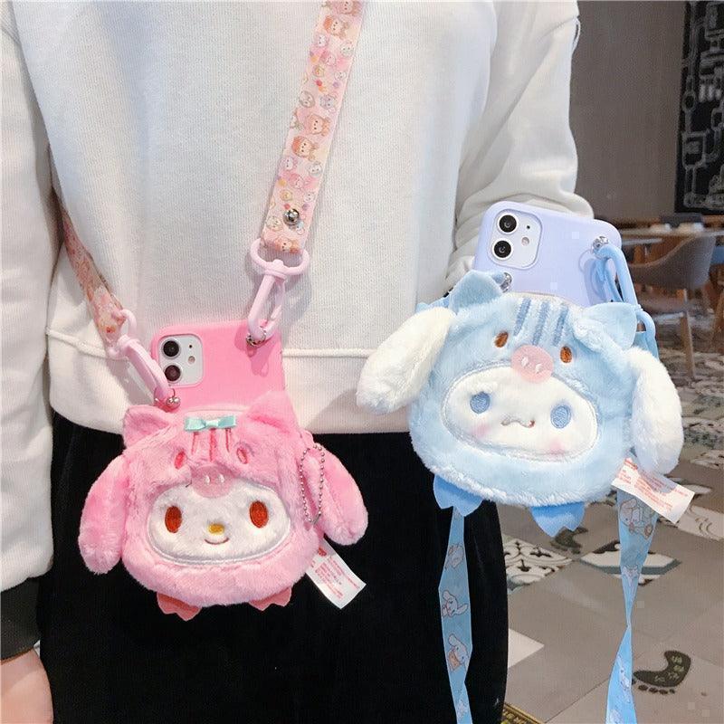 Plushie Pouch and Lanyard iPhone Case featuring My Melody and ...